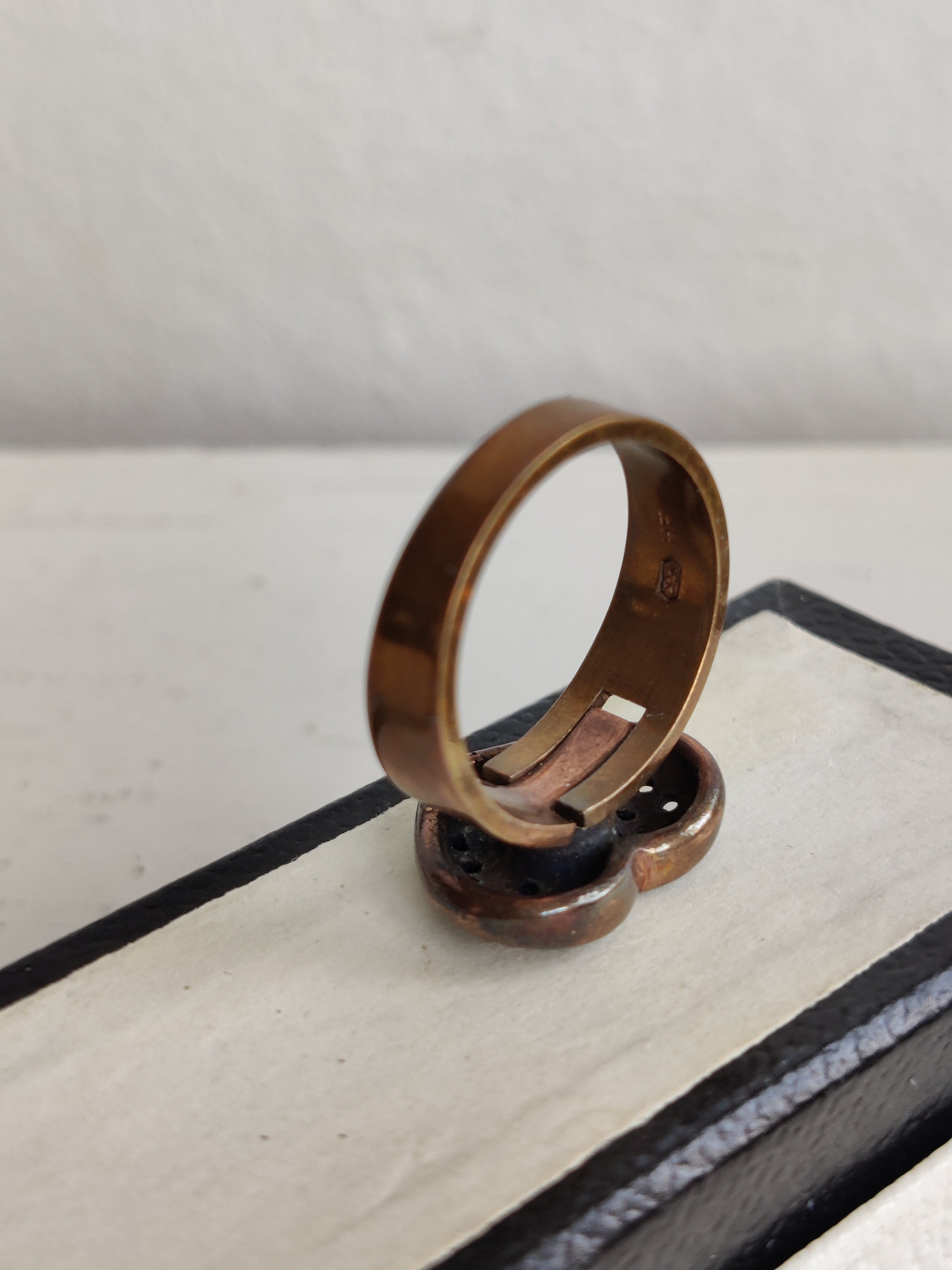 Finsk bronze ring med hjerte - VINTAGE SMYKKER - SKATTEJAGT VINTAGE